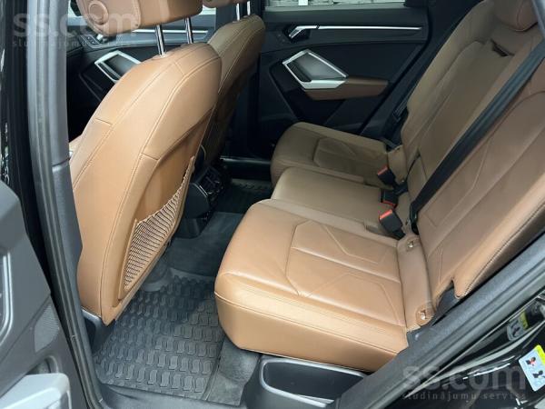 Audi Q3 2019 in Riga on AUTOMOTO.COM.LV Black Audi Q3 2019 in Riga, with an engine capacity of 2.00 L and mileage of 88 thousand km for 28100 €, photo 11 on AUTOMOTO.COM.LV