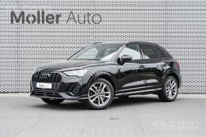 Melns Audi Q3 2020 Rīga, ar dzinēja tilpumu 2.00 L un nobraukumu 110 tūkst. km par 28150 €, foto  vietnē AUTOMOTO.COM.LV