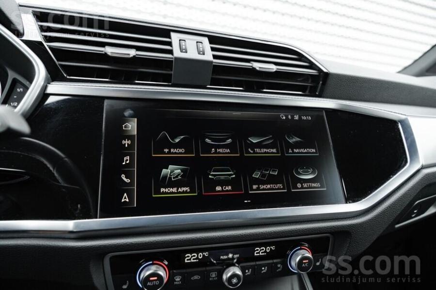 Melns Audi Q3 2020 Rīga, ar dzinēja tilpumu 2.00 L un nobraukumu 110 tūkst. km par 28150 €, foto 22 vietnē AUTOMOTO.COM.LV