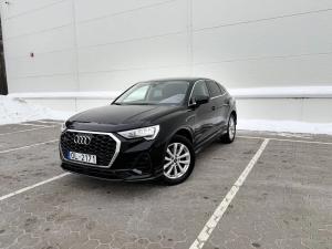 Black Audi Q3 2020 in Riga, with an engine capacity of 2.00 L and mileage of 69 thousand km for 22900 €, photo  on AUTOMOTO.COM.LV