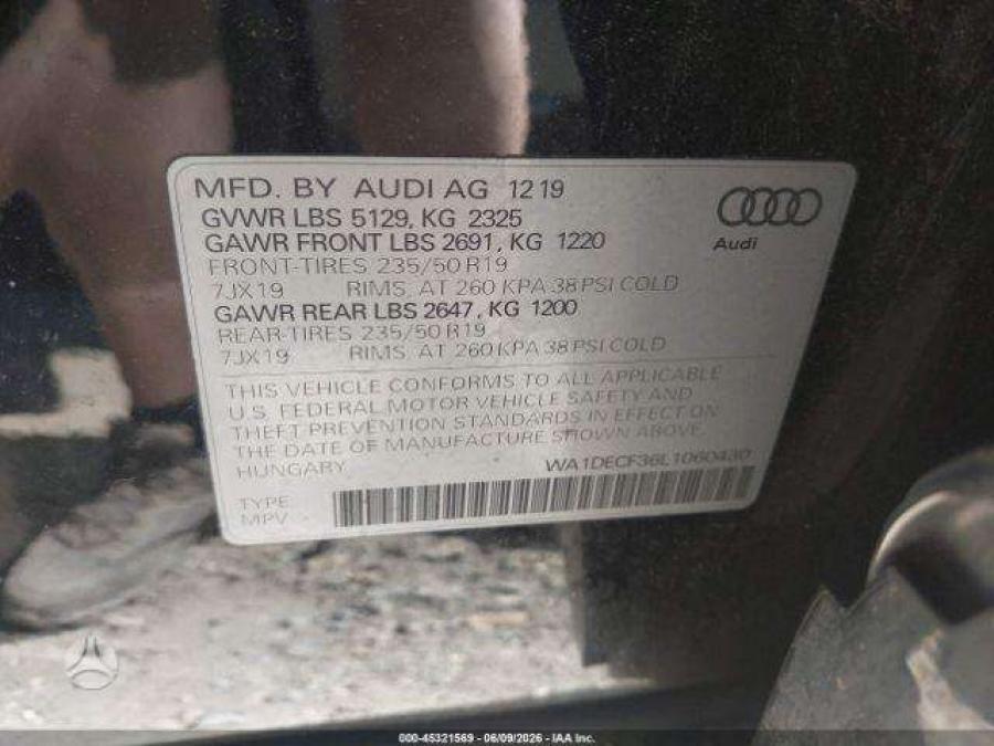 Melns Audi Q3 2020 Klaipėda, ar dzinēja tilpumu 2.00 L un nobraukumu 231 tūkst. km par 6750 €, foto 10 vietnē AUTOMOTO.COM.LV