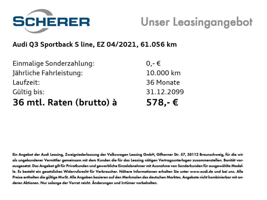 Melns Audi Q3 2021 Kauņa, ar dzinēja tilpumu 1.50 L un nobraukumu 61 tūkst. km par 33167 €, foto 2 vietnē AUTOMOTO.COM.LV