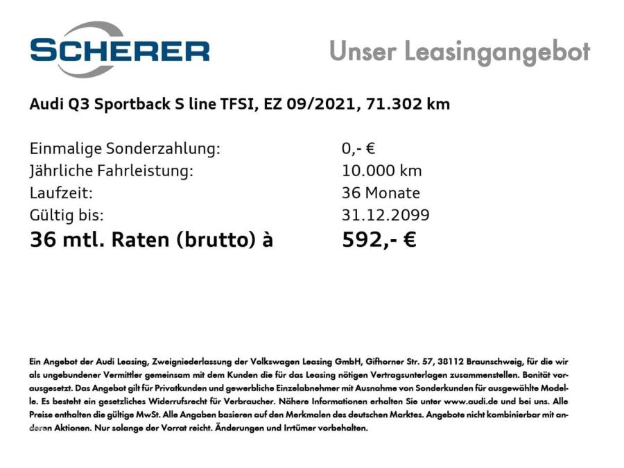 Черный Ауди Ку3 2021 в Каунас, объемом двигателя 2.00 л и пробегом 71 тыс. км за 33209 €, фото 2 на AUTOMOTO.COM.LV