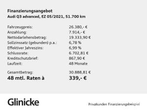 Melns Audi Q3 2021 Kauņa, ar dzinēja tilpumu 1.50 L un nobraukumu 52 tūkst. km par 28971 €, foto 2 vietnē AUTOMOTO.COM.LV