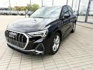 Melns Audi Q3 2021 Kauņa, ar dzinēja tilpumu 1.40 L un nobraukumu 185 tūkst. km par 21900 €, foto  vietnē AUTOMOTO.COM.LV