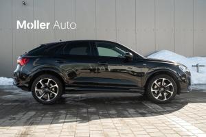 Black Audi Q3 2022 in Vilnius, with an engine capacity of 1.50 L and mileage of 141 thousand km for 28100 €, photo 8 on AUTOMOTO.COM.LV