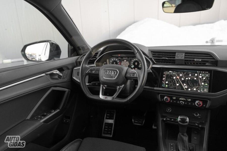 Black Audi Q3 2022 in Vilnius, with an engine capacity of 1.50 L and mileage of 141 thousand km for 28100 €, photo 20 on AUTOMOTO.COM.LV