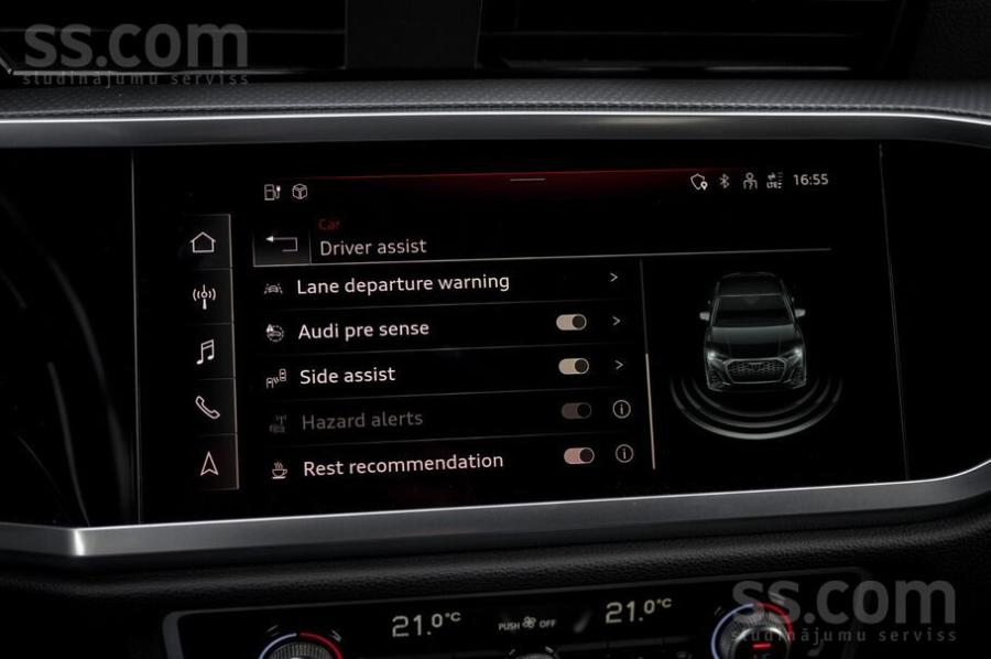 Black Audi Q3 2022 in Talsi, with an engine capacity of 1.40 L and mileage of 184 thousand km for 25990 €, photo 25 on AUTOMOTO.COM.LV