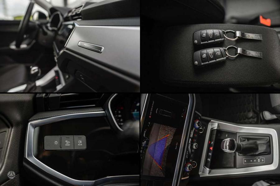 Black Audi Q3 2023 in Kaunas, with an engine capacity of 1.50 L and mileage of 59 thousand km for 26990 €, photo 15 on AUTOMOTO.COM.LV