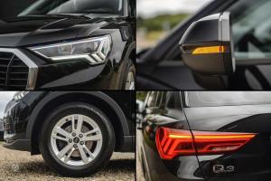 Black Audi Q3 2023 in Kaunas, with an engine capacity of 1.50 L and mileage of 59 thousand km for 26990 €, photo 21 on AUTOMOTO.COM.LV