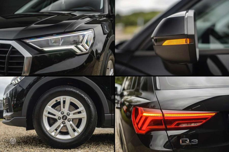 Black Audi Q3 2023 in Kaunas, with an engine capacity of 1.50 L and mileage of 59 thousand km for 26990 €, photo 21 on AUTOMOTO.COM.LV