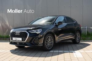 Melns Audi Q3 2023 Viļņa, ar dzinēja tilpumu 1.50 L un nobraukumu 25 tūkst. km par 34950 €, foto  vietnē AUTOMOTO.COM.LV