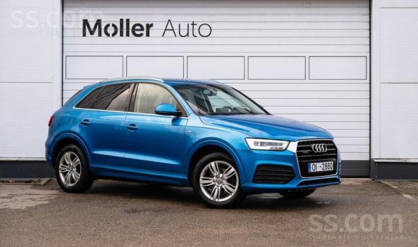 Blue Audi Q3 2015 in Riga, with an engine capacity of 2.00 L and mileage of 196 thousand km for 14450 €, photo 2 on AUTOMOTO.COM.LV