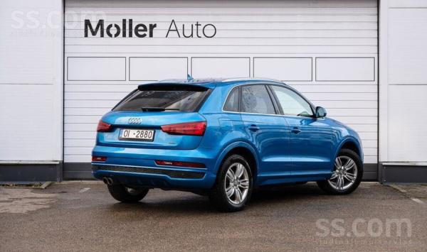 Blue Audi Q3 2015 in Riga, with an engine capacity of 2.00 L and mileage of 196 thousand km for 14450 €, photo 3 on AUTOMOTO.COM.LV