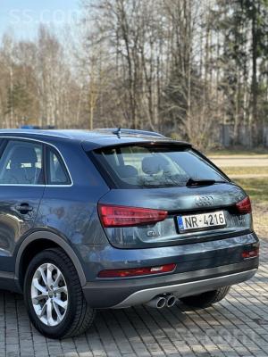 Blue Audi Q3 2017 in Riga, with an engine capacity of 2.00 L and mileage of 242 thousand km for 16750 €, photo 4 on AUTOMOTO.COM.LV