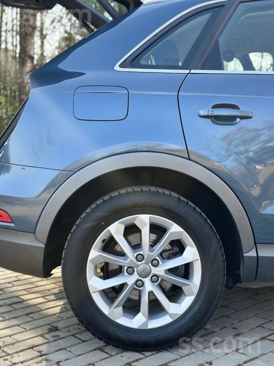 Blue Audi Q3 2017 in Riga, with an engine capacity of 2.00 L and mileage of 242 thousand km for 16750 €, photo 9 on AUTOMOTO.COM.LV