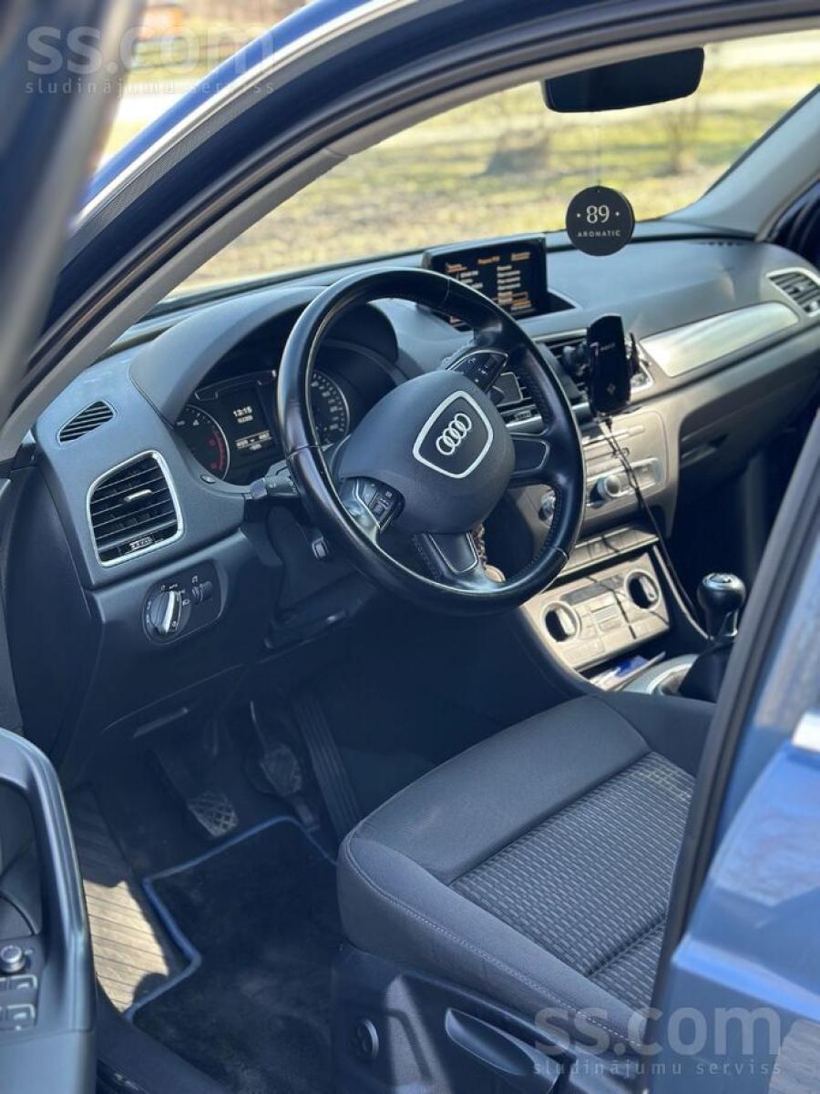 Blue Audi Q3 2017 in Riga, with an engine capacity of 2.00 L and mileage of 242 thousand km for 16750 €, photo 12 on AUTOMOTO.COM.LV