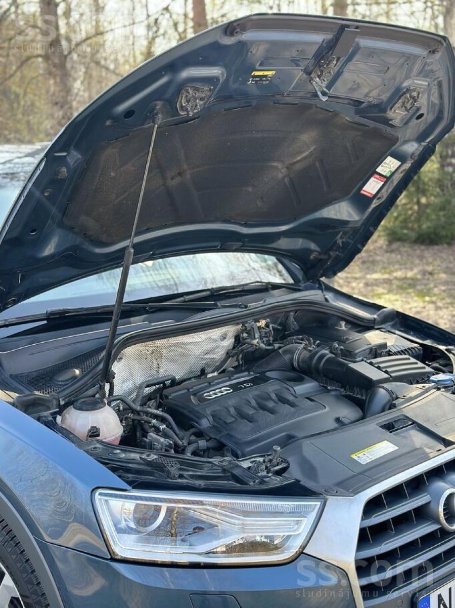 Blue Audi Q3 2017 in Riga, with an engine capacity of 2.00 L and mileage of 242 thousand km for 16750 €, photo 23 on AUTOMOTO.COM.LV