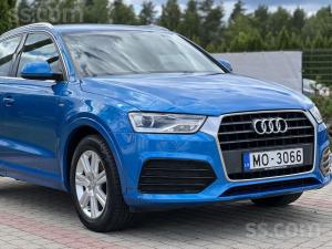 Zils Audi Q3 2017 Cēsis, ar dzinēja tilpumu 2.00 L un nobraukumu 319 tūkst. km par 13500 €, foto  vietnē AUTOMOTO.COM.LV