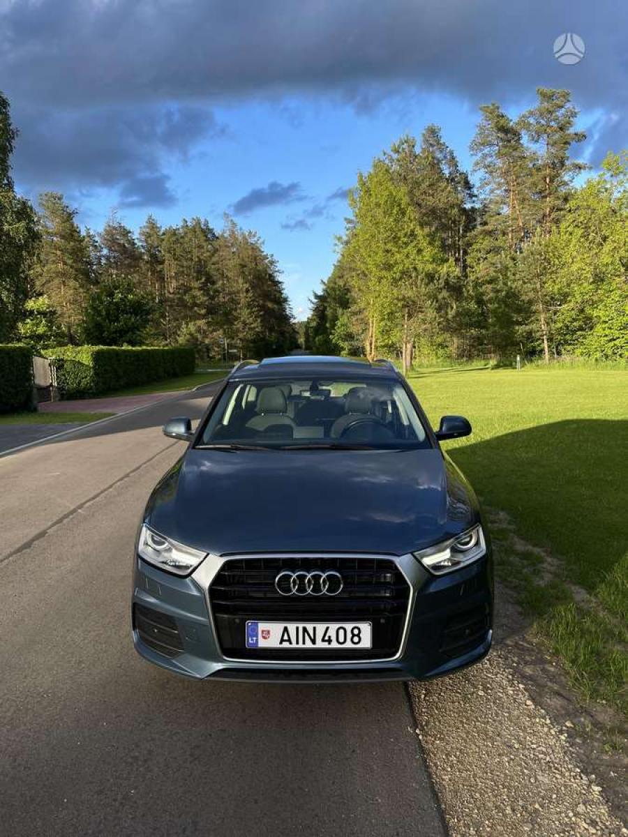 Zils Audi Q3 2017 Viļņa, ar dzinēja tilpumu 1.97 L un nobraukumu 120 tūkst. km par 13700 €, foto 1 vietnē AUTOMOTO.COM.LV