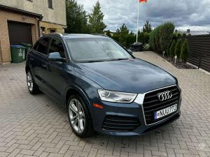 Zils Audi Q3 2018 Kauņa, ar dzinēja tilpumu 1.98 L un nobraukumu 119 tūkst. km par 15450 €, foto  vietnē AUTOMOTO.COM.LV