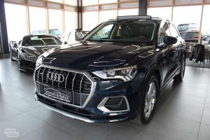 Zils Audi Q3 2019 Kauņa, ar dzinēja tilpumu 2.00 L un nobraukumu 43 tūkst. km par 32690 €, foto  vietnē AUTOMOTO.COM.LV