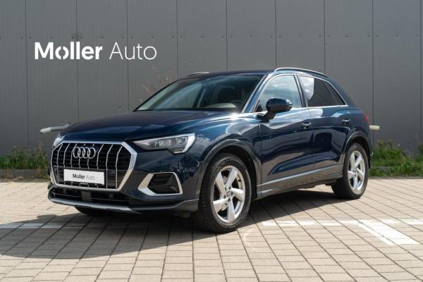 Blue Audi Q3 2019 in Vilnius, with an engine capacity of 1.50 L and mileage of 99 thousand km for 21500 €, photo 1 on AUTOMOTO.COM.LV