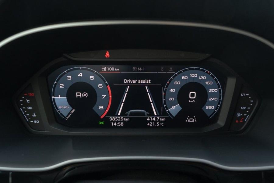 Blue Audi Q3 2019 in Vilnius, with an engine capacity of 1.50 L and mileage of 99 thousand km for 21500 €, photo 14 on AUTOMOTO.COM.LV