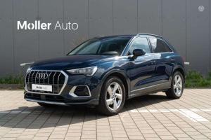 Blue Audi Q3 2019 in Vilnius, with an engine capacity of 1.50 L and mileage of 99 thousand km for 21500 €, photo  on AUTOMOTO.COM.LV