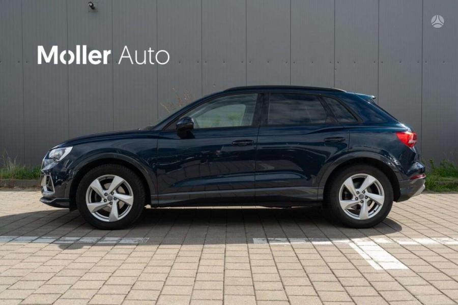 Blue Audi Q3 2019 in Vilnius, with an engine capacity of 1.50 L and mileage of 99 thousand km for 21500 €, photo 4 on AUTOMOTO.COM.LV