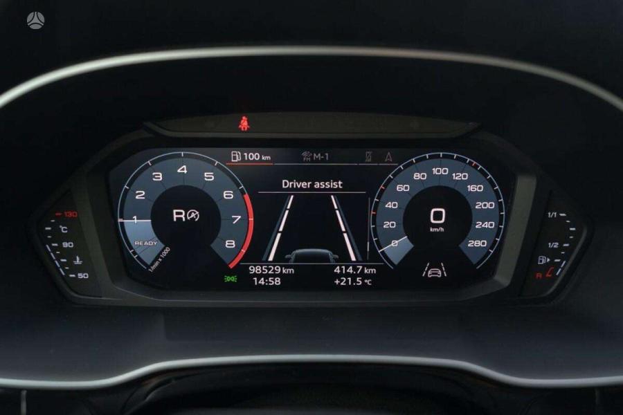 Blue Audi Q3 2019 in Vilnius, with an engine capacity of 1.50 L and mileage of 99 thousand km for 21500 €, photo 14 on AUTOMOTO.COM.LV
