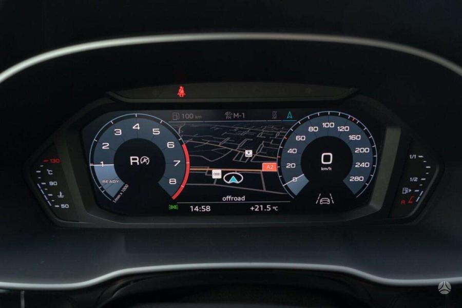 Blue Audi Q3 2019 in Vilnius, with an engine capacity of 1.50 L and mileage of 99 thousand km for 21500 €, photo 15 on AUTOMOTO.COM.LV