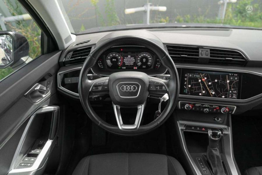 Blue Audi Q3 2019 in Vilnius, with an engine capacity of 1.50 L and mileage of 99 thousand km for 21500 €, photo 18 on AUTOMOTO.COM.LV