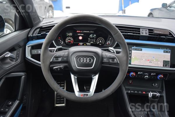 Blue Audi Q3 2021 in Riga, with an engine capacity of 2.50 L and mileage of 34 thousand km for 37900 €, photo 10 on AUTOMOTO.COM.LV