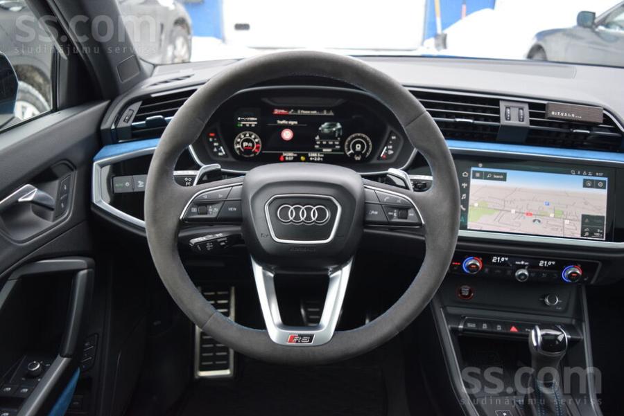 Zils Audi Q3 2021 Rīga, ar dzinēja tilpumu 2.50 L un nobraukumu 34 tūkst. km par 37900 €, foto 11 vietnē AUTOMOTO.COM.LV