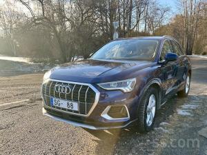Синий Ауди Ку3 2021 в Рига, объемом двигателя 1.50 л и пробегом 59 тыс. км за 29990 €, фото  на AUTOMOTO.COM.LV