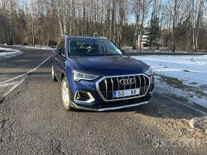 Blue Audi Q3 2021 in Riga, with an engine capacity of 1.50 L and mileage of 59 thousand km for 29990 €, photo 3 on AUTOMOTO.COM.LV