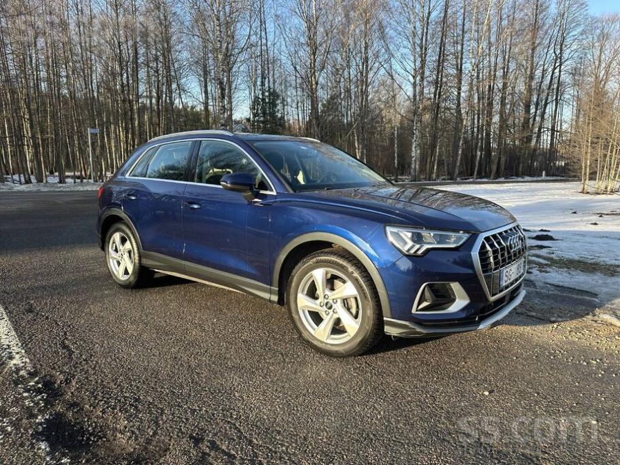 Blue Audi Q3 2021 in Riga, with an engine capacity of 1.50 L and mileage of 59 thousand km for 29990 €, photo 5 on AUTOMOTO.COM.LV