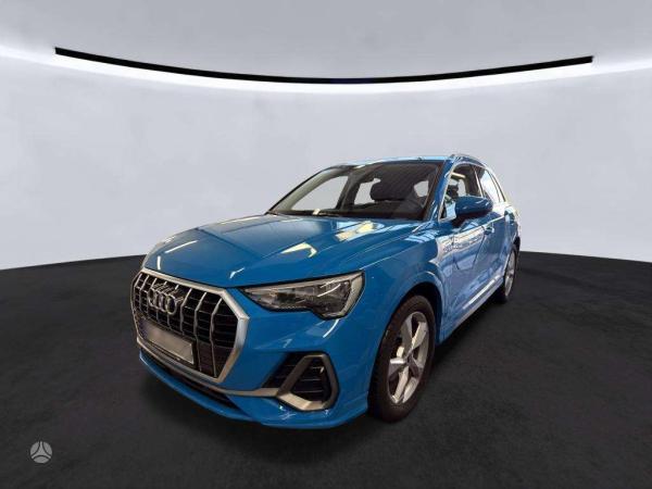 Blue Audi Q3 2023 in Vilnius, with an engine capacity of 1.50 L and mileage of 46 thousand km for 29030 €, photo 1 on AUTOMOTO.COM.LV