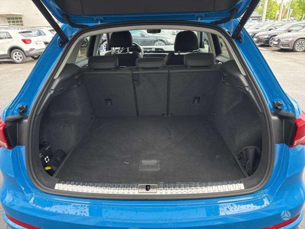 Blue Audi Q3 2023 in Vilnius, with an engine capacity of 1.50 L and mileage of 46 thousand km for 29030 €, photo 10 on AUTOMOTO.COM.LV