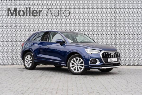 Audi Q3 2023 in Marupe on AUTOMOTO.COM.LV Blue Audi Q3 2023 in Marupe, with an engine capacity of 1.50 L and mileage of 82 thousand km for 30350 €, photo 3 on AUTOMOTO.COM.LV