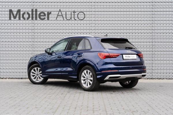 Audi Q3 2023 in Marupe on AUTOMOTO.COM.LV Blue Audi Q3 2023 in Marupe, with an engine capacity of 1.50 L and mileage of 82 thousand km for 30350 €, photo 4 on AUTOMOTO.COM.LV