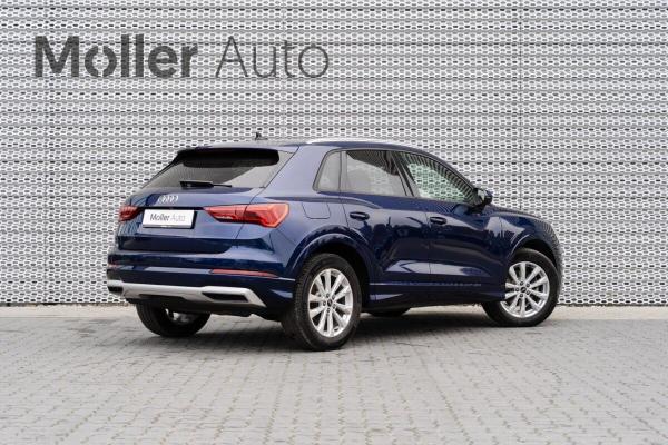 Audi Q3 2023 in Marupe on AUTOMOTO.COM.LV Blue Audi Q3 2023 in Marupe, with an engine capacity of 1.50 L and mileage of 82 thousand km for 30350 €, photo 5 on AUTOMOTO.COM.LV