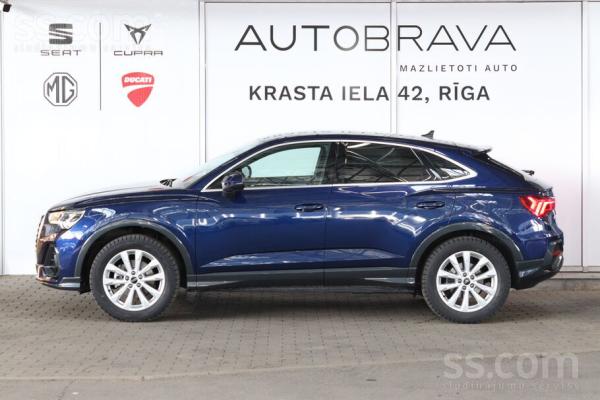 Blue Audi Q3 2025 in Riga, with an engine capacity of 1.50 L and mileage of 6 thousand km for 36600 €, photo 4 on AUTOMOTO.COM.LV