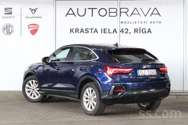Blue Audi Q3 2025 in Riga, with an engine capacity of 1.50 L and mileage of 6 thousand km for 36600 €, photo 8 on AUTOMOTO.COM.LV