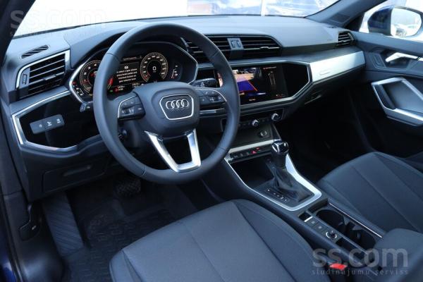 Blue Audi Q3 2025 in Riga, with an engine capacity of 1.50 L and mileage of 6 thousand km for 36600 €, photo 9 on AUTOMOTO.COM.LV