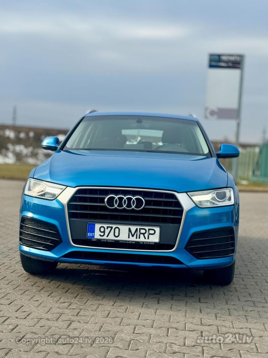 Blue Audi Q3 2018 in Tallinn, with an engine capacity of 1.40 L and mileage of 125 thousand km for 15600 €, photo 2 on AUTOMOTO.COM.LV