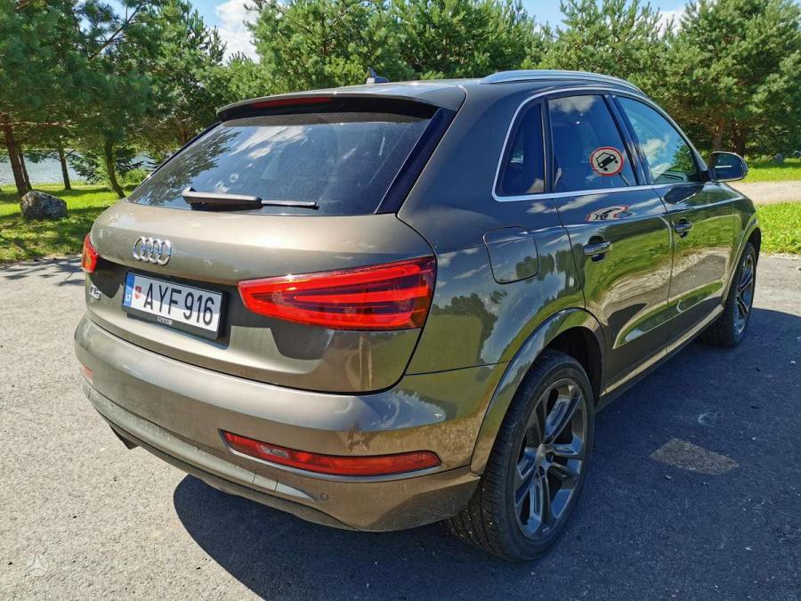Brown Audi Q3 2015 in Siauliai, with an engine capacity of 1.98 L and mileage of 123 thousand km for 11600 €, photo 8 on AUTOMOTO.COM.LV