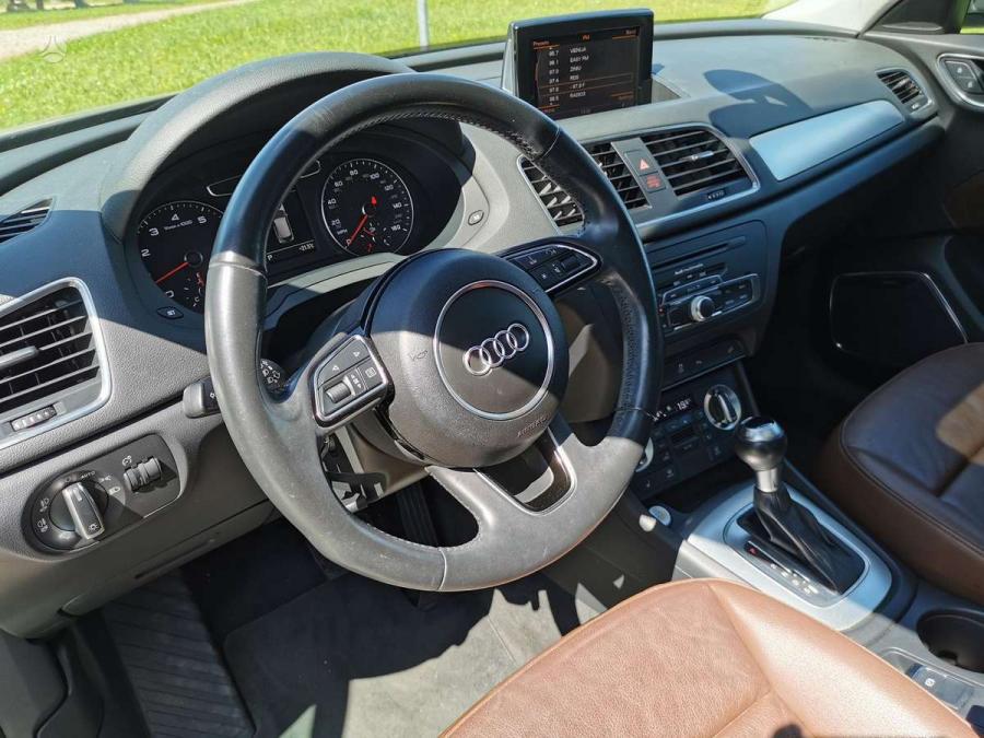 Brown Audi Q3 2015 in Siauliai, with an engine capacity of 1.98 L and mileage of 123 thousand km for 11600 €, photo 16 on AUTOMOTO.COM.LV