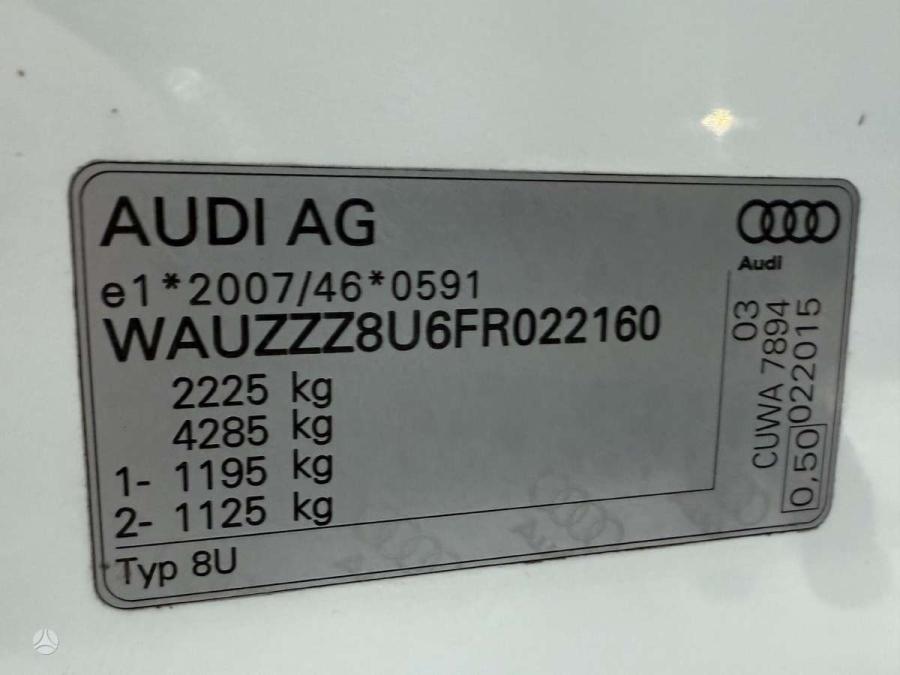 Ауди Ку3 2015 в Вильнюс, объемом двигателя 1.97 л и пробегом 210 тыс. км за 13900 €, фото 19 на AUTOMOTO.COM.LV